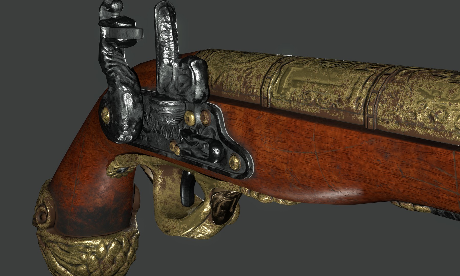 ArtStation - flintlock gun | Game Assets