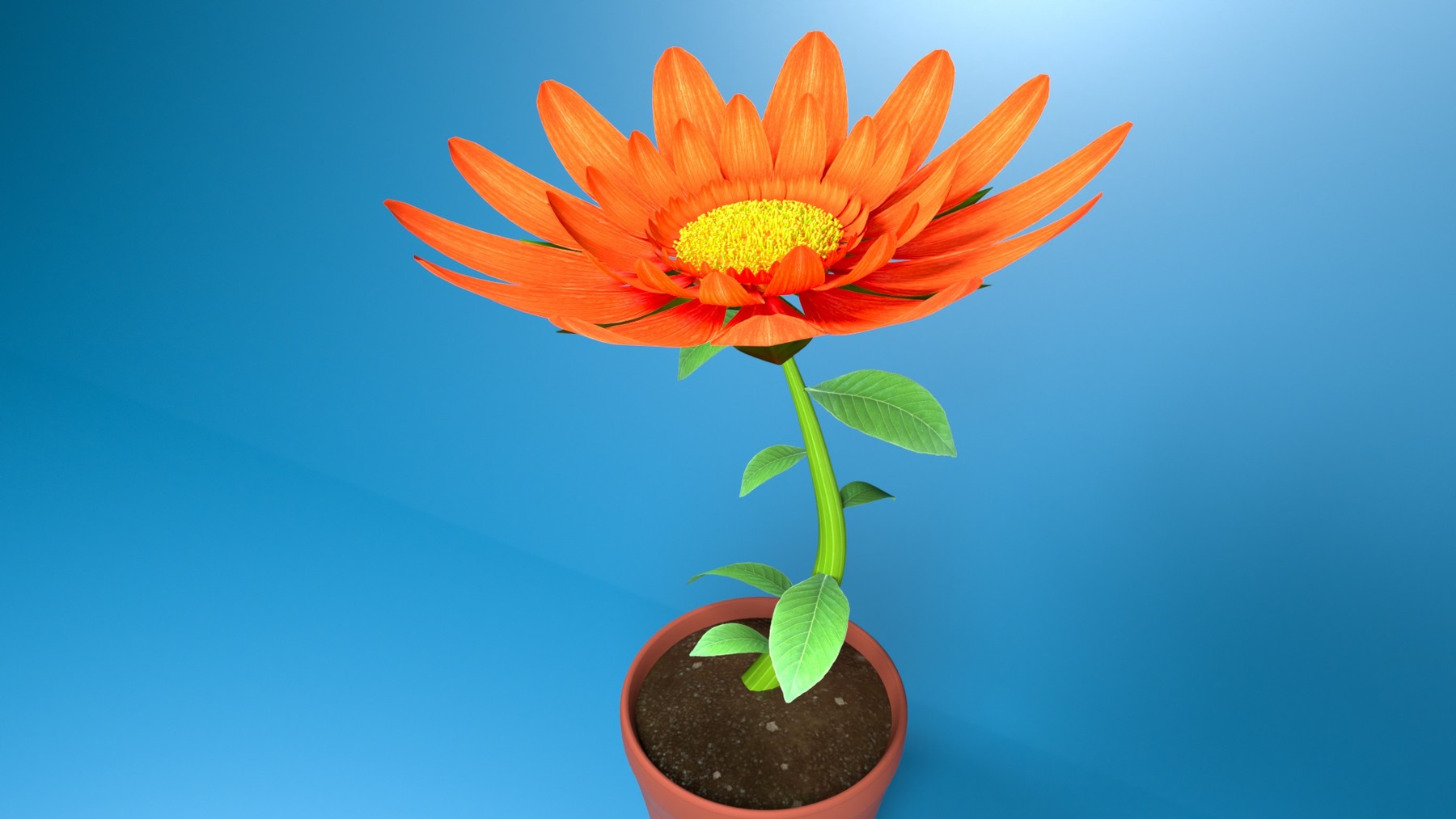 ArtStation - Orange Flower Animated | Game Assets