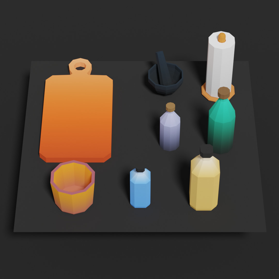 ArtStation - Kitchen Asset Collection - Game Ready - Low Poly | Game Assets