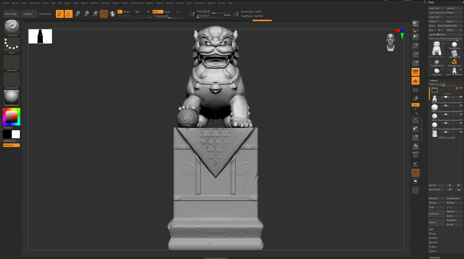 ArtStation - Zbrush file for Lion Statue | Resources