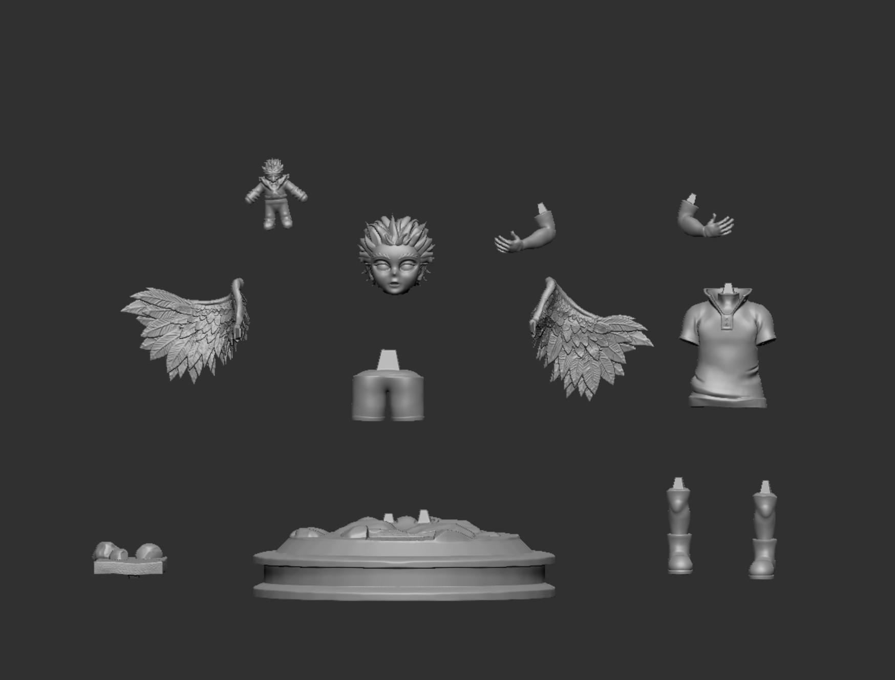 ArtStation - Keigo Takami (Boku no Hero Academia hawx) 3d print model ...