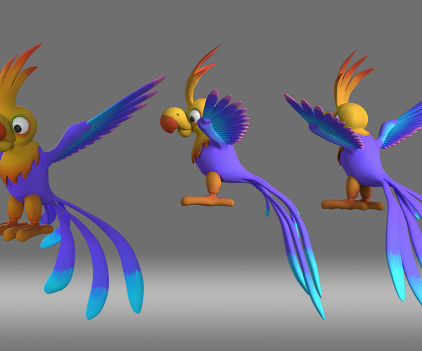 ArtStation - cartoon parrot | Resources