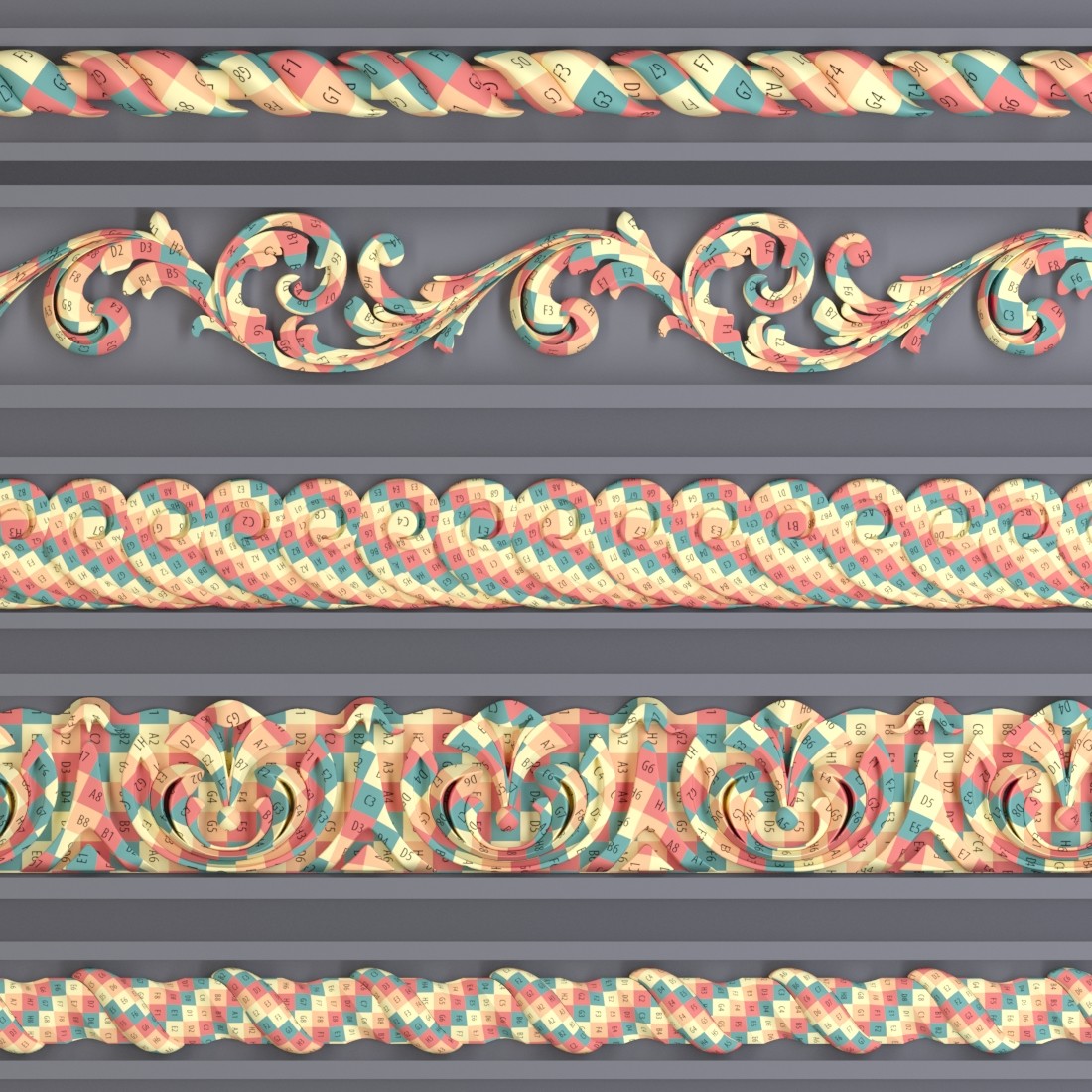 ArtStation - 5 Ornament trim 04 | Resources