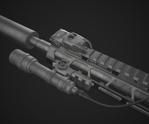 ArtStation - AR15 Rifle with Upgrades (Game Ready) | Game Assets