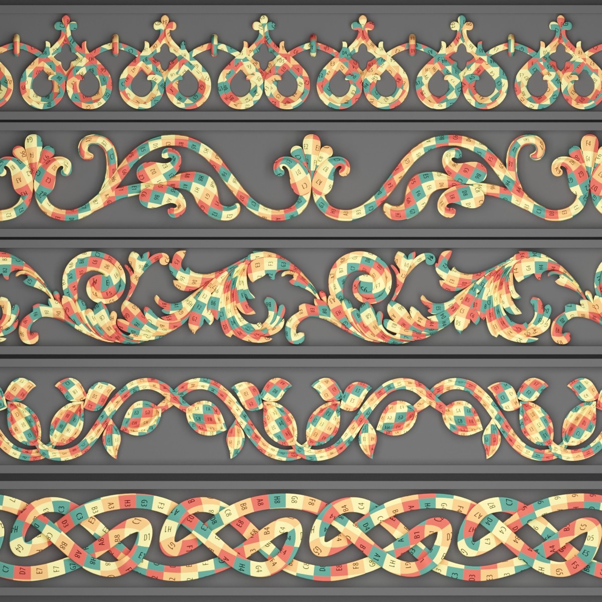 ArtStation - 5 Ornament trim 07 | Resources