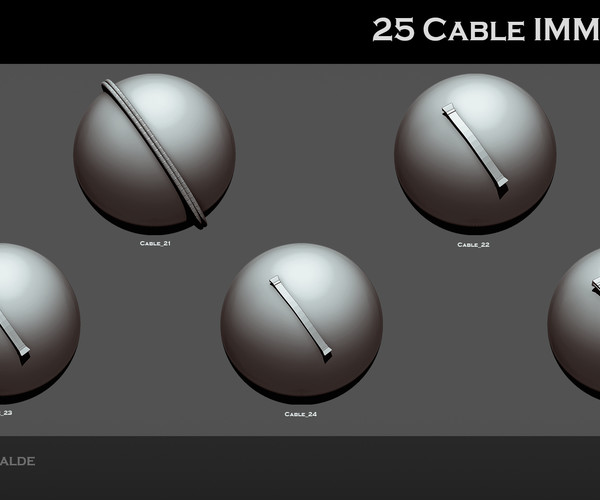 ArtStation - 25 CABLE IMM ZBRUSH Brushes Pack (Blender) | Brushes