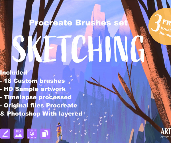 ArtStation - Procreate Brushes set : Sketching | Brushes