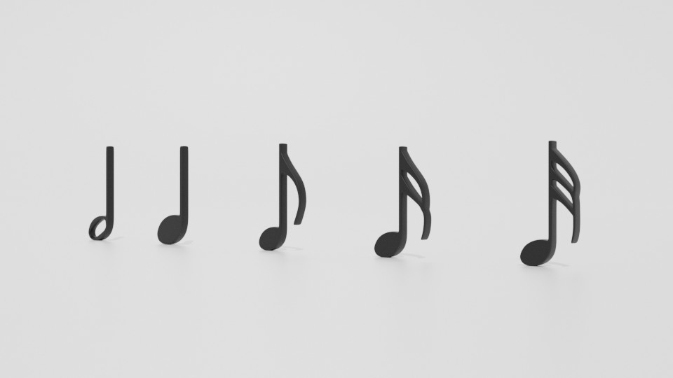 ArtStation - Cartoon Musical Notes Pack 01 | Resources