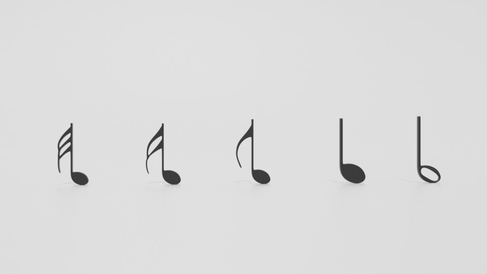 ArtStation - Cartoon Musical Notes Pack 01 | Resources