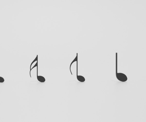 ArtStation - Cartoon Musical Notes Pack 01 | Resources