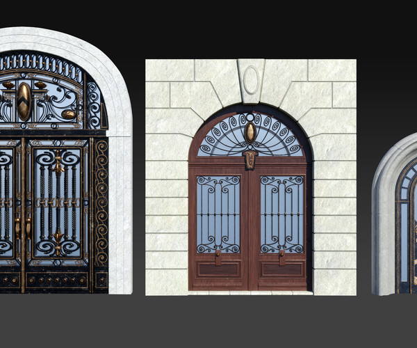 ArtStation - Vintage Art Nouveau Gates - 3d kit (.blend - .fbx - .obj ...