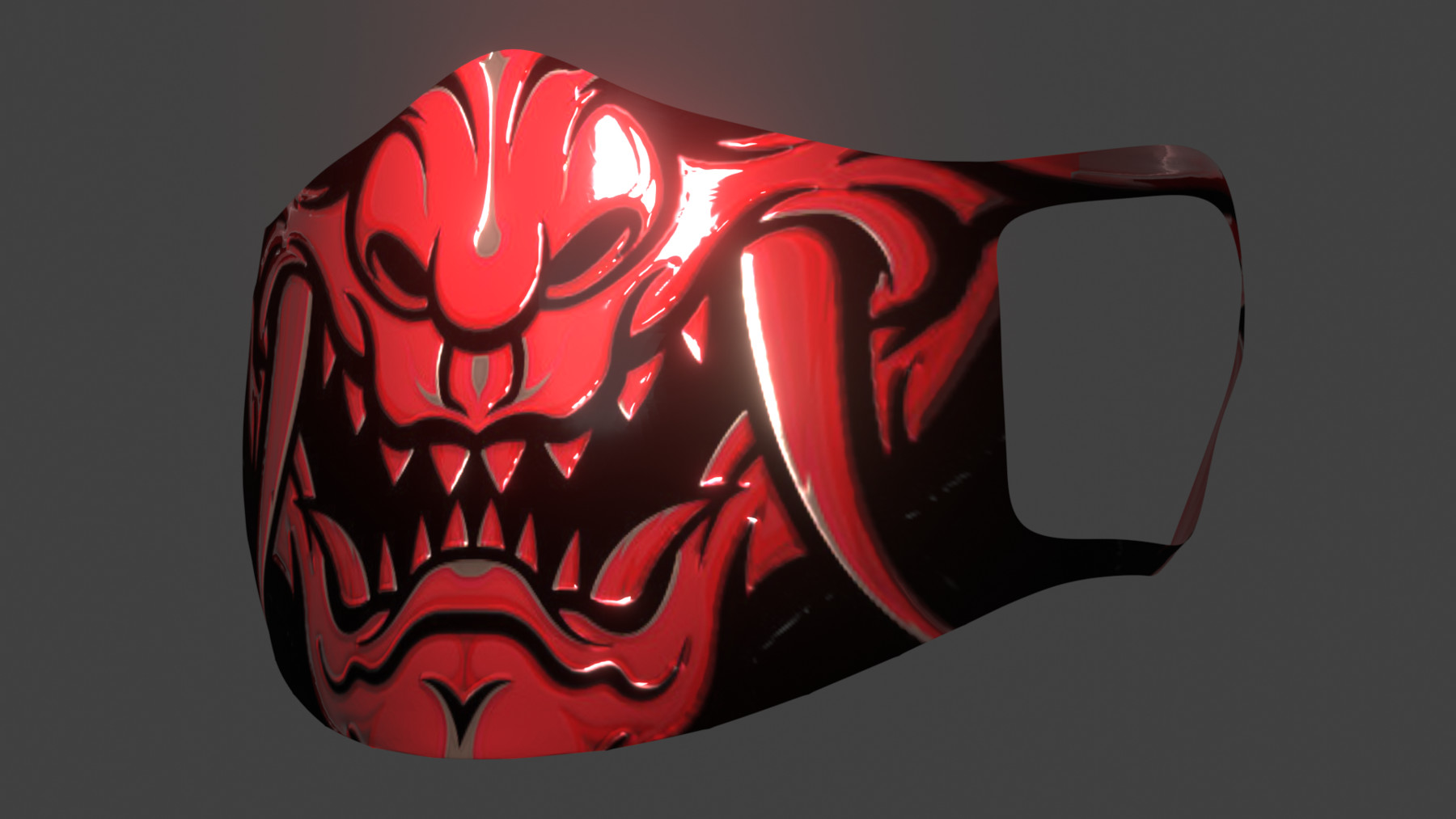 ArtStation - Red Oni dust mask | Resources