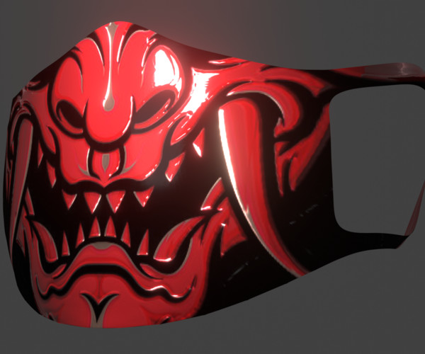 ArtStation - Red Oni dust mask | Resources