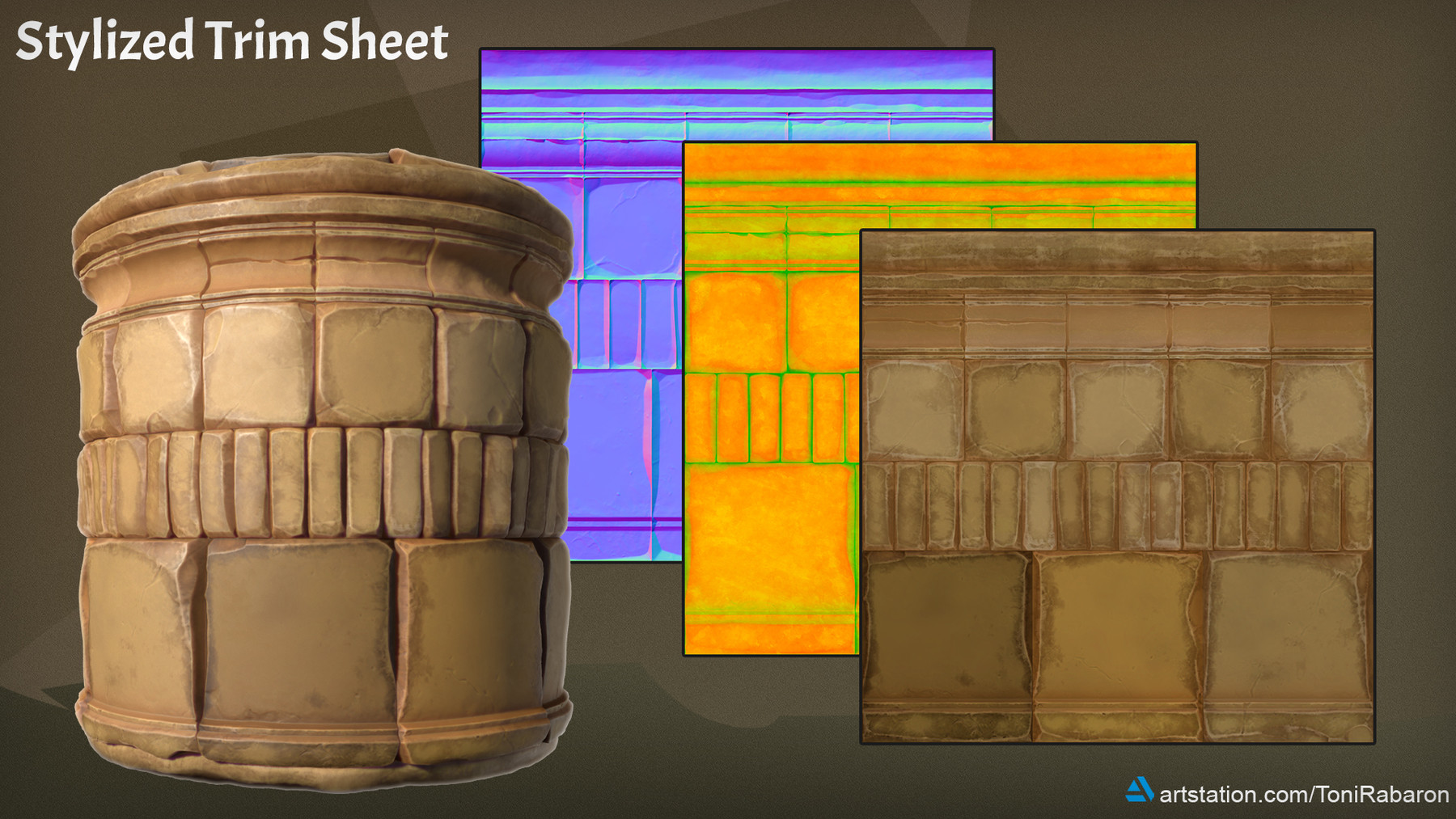 ArtStation - Stylized Trim Sheet | Game Assets