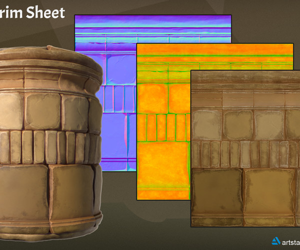 ArtStation - Stylized Trim Sheet | Game Assets
