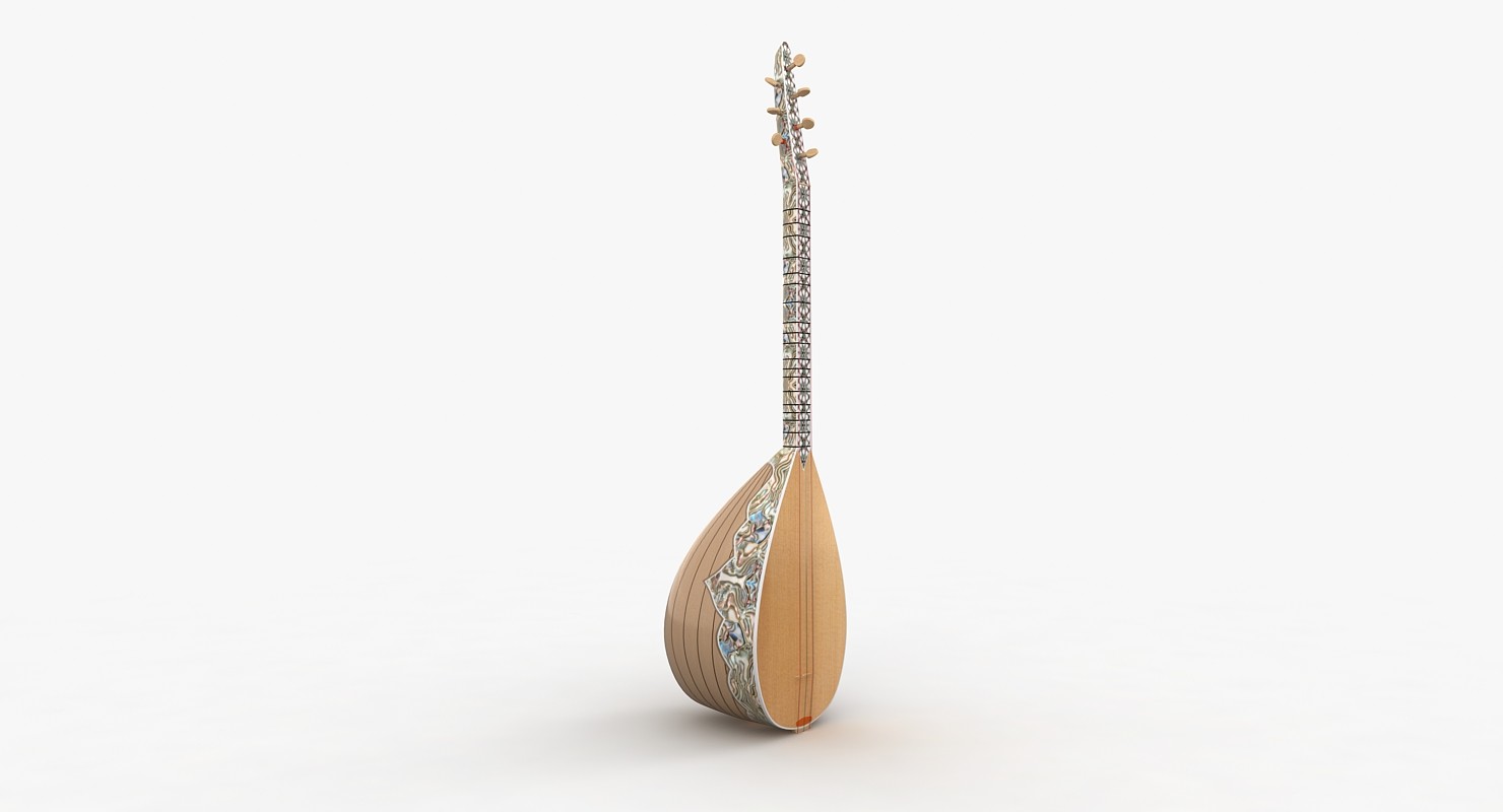 ArtStation - Nacre Baglama, music instrument 3D Model | Game Assets