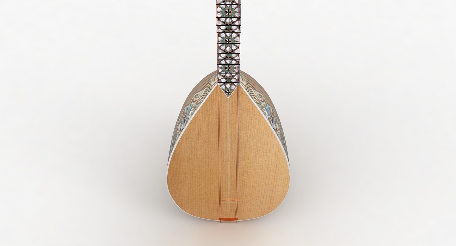 ArtStation - Nacre Baglama, music instrument 3D Model | Game Assets