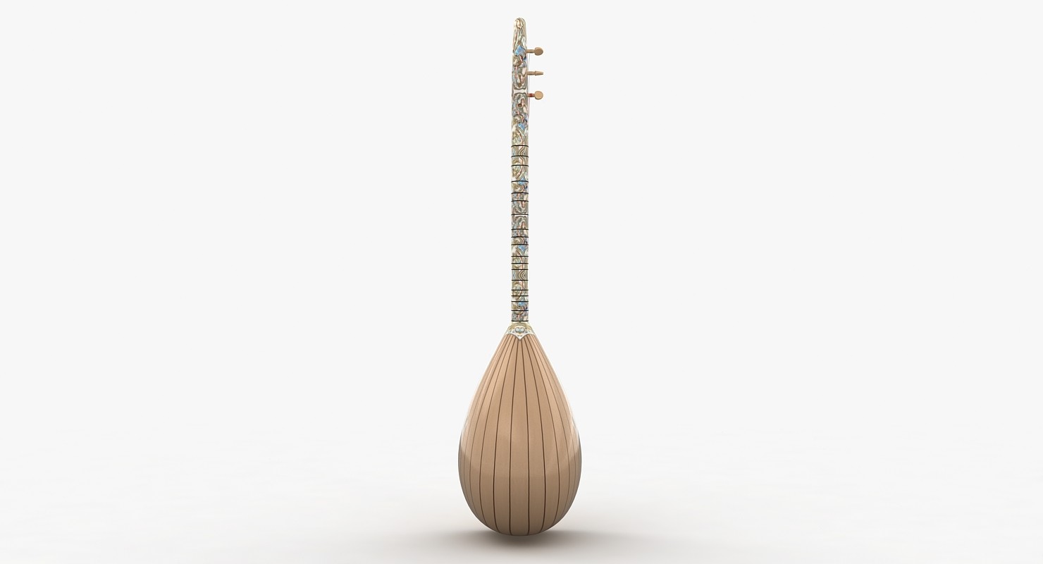 ArtStation - Nacre Baglama, music instrument 3D Model | Game Assets