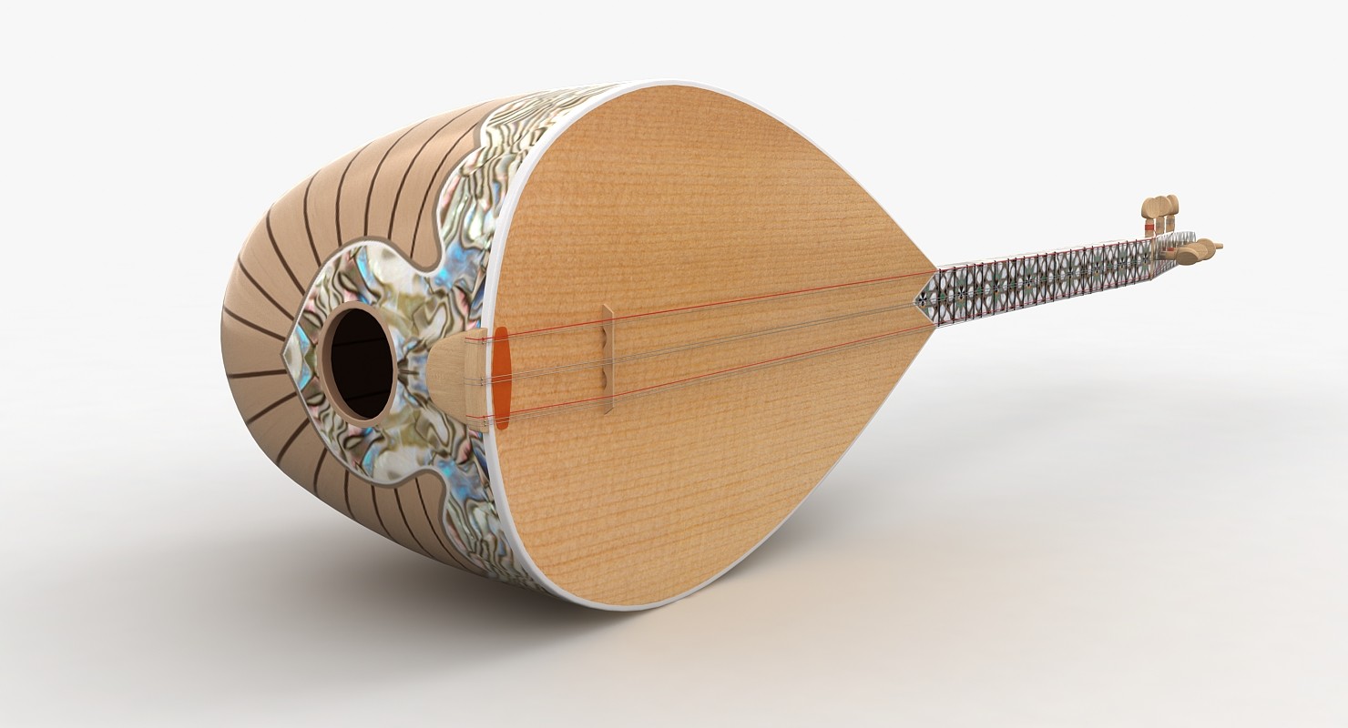 ArtStation - Nacre Baglama, music instrument 3D Model | Game Assets