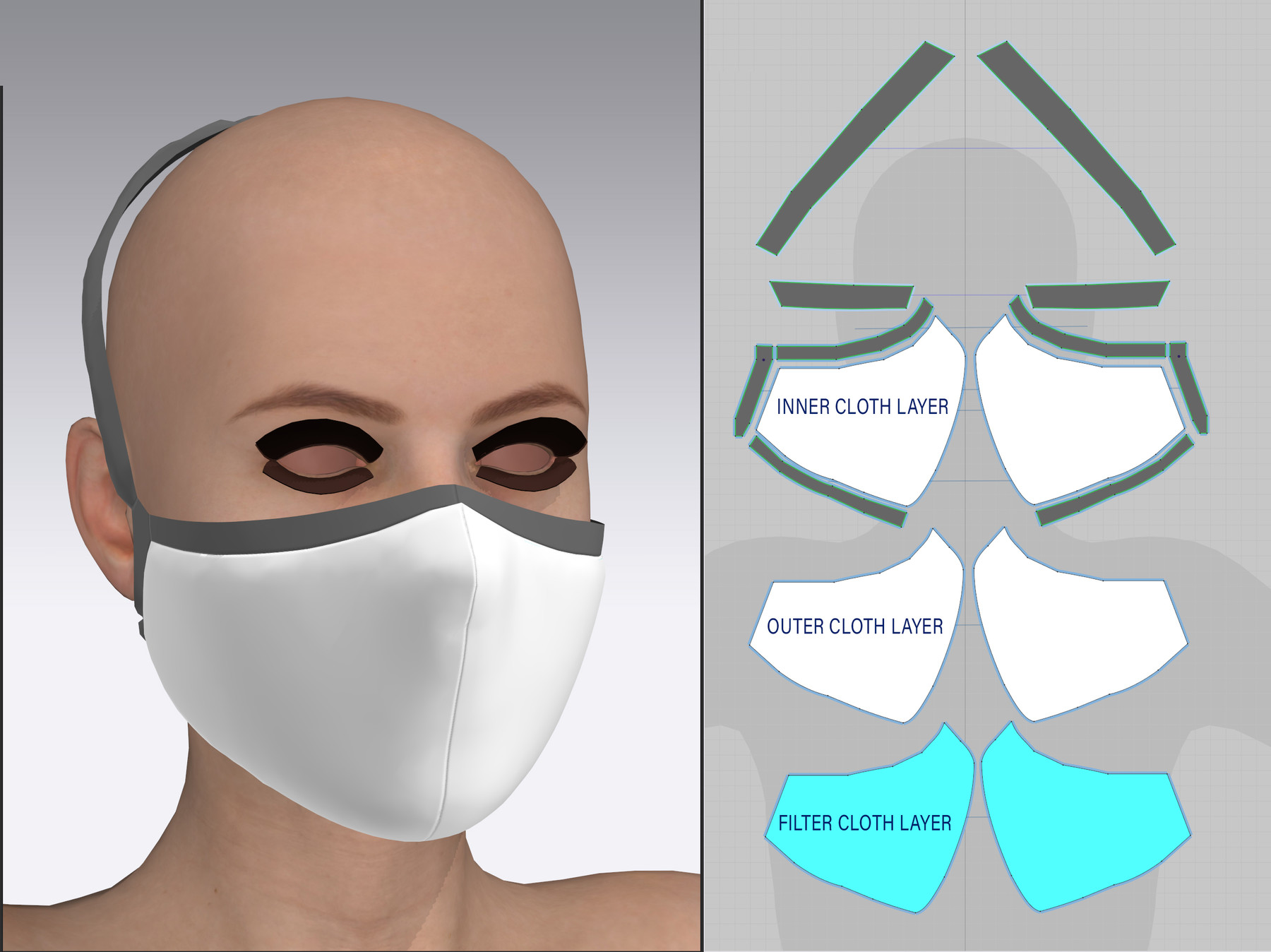 ArtStation - Improved Community Covid Mask 3D obejcts with Zprj,PDF and ...