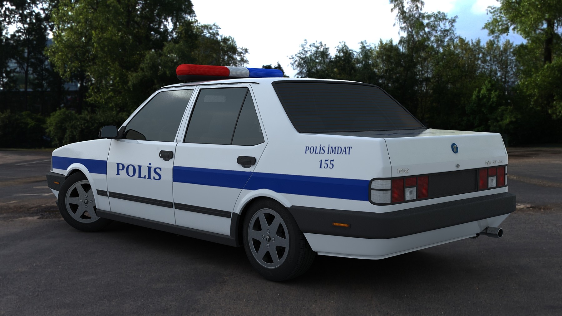 ArtStation - Tofas Dogan SLX Police 3D Model | Game Assets
