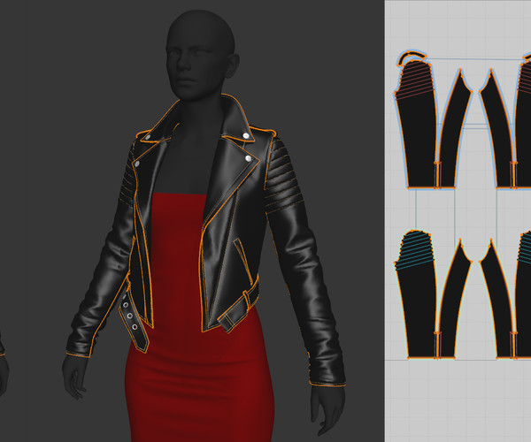 ArtStation - Marvelous Designer 7: Making a Biker Style Jacket | Tutorials