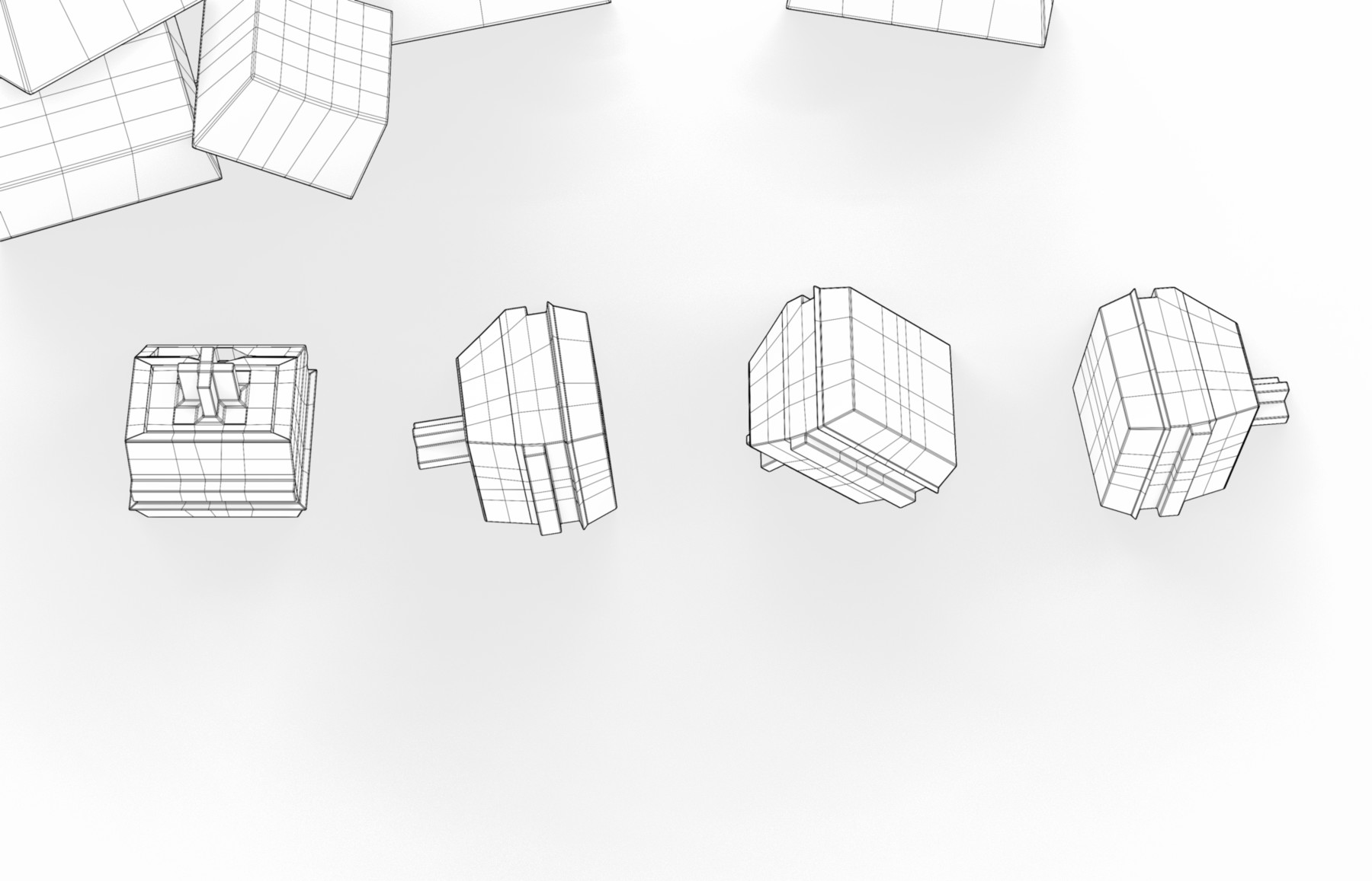 ArtStation - Mechanical Keys for a Keyboard - Keycaps and Switches ...