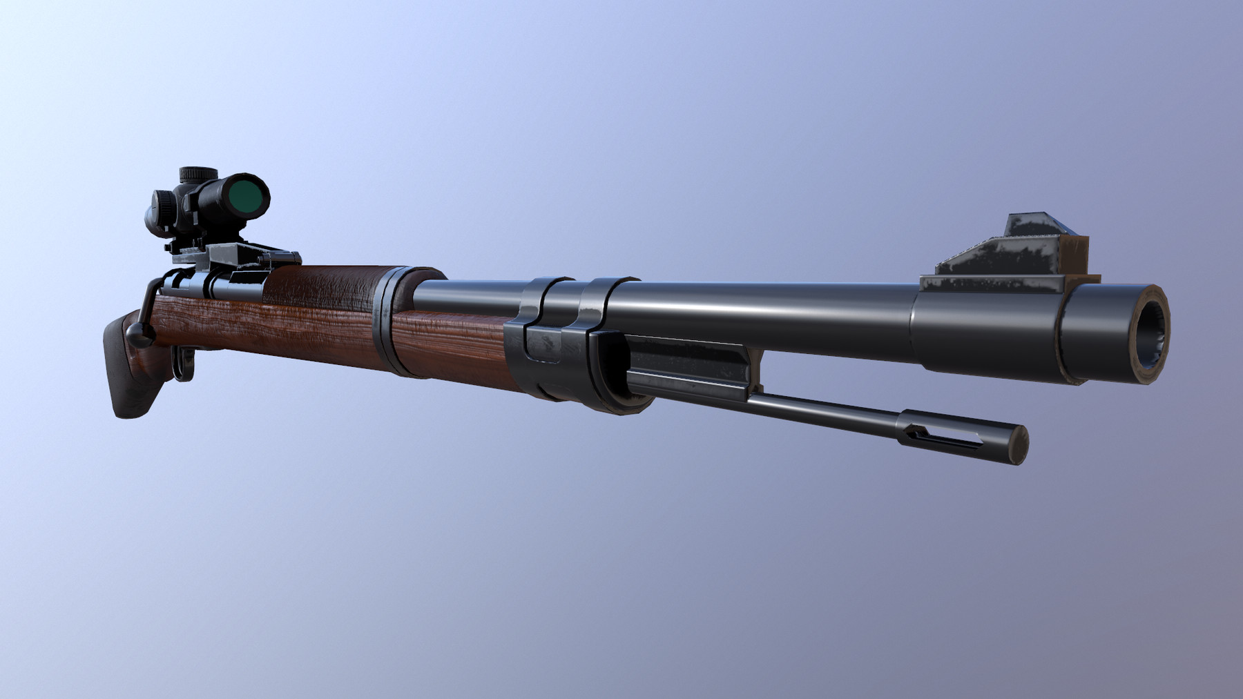 ArtStation - Kar98K With Bullet Loop and 8x Scope | Game Assets