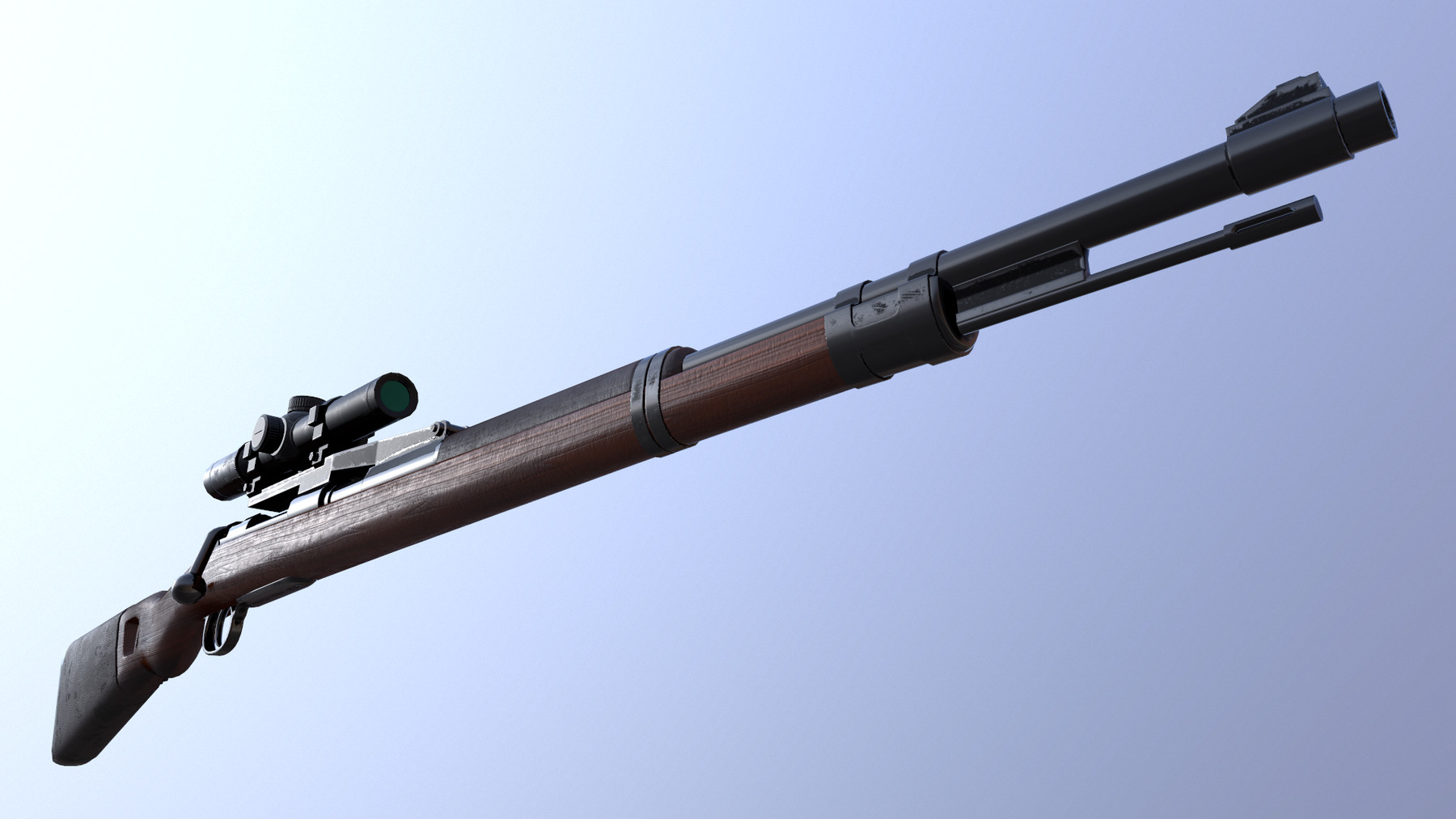 ArtStation - Kar98K With Bullet Loop and 8x Scope | Game Assets