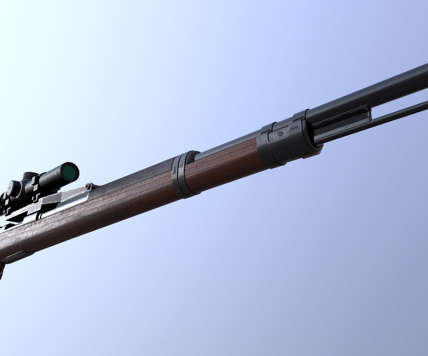 ArtStation - Kar98K With Bullet Loop and 8x Scope | Game Assets