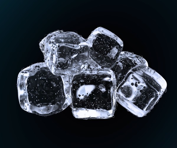 ArtStation - Realistic Ice cubes 3D model | Resources
