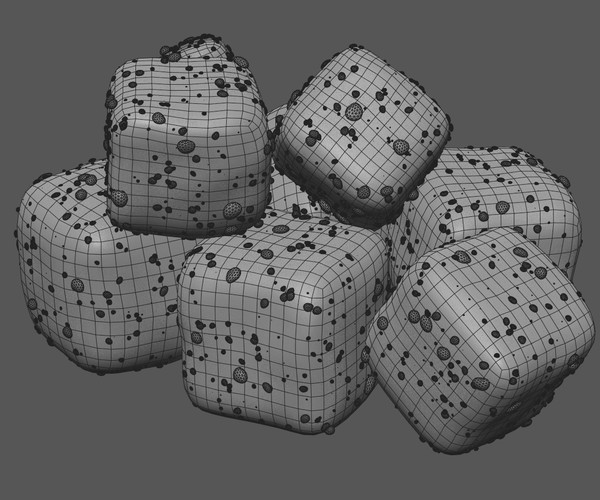 ArtStation - Realistic Ice cubes 3D model | Resources