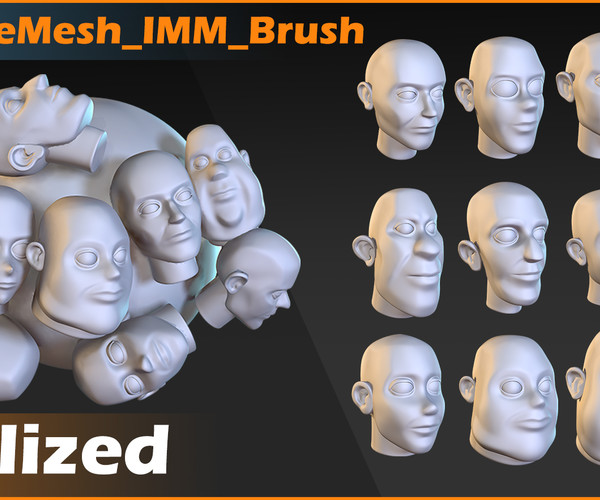 ArtStation - Base Mesh Head IMM Brush | Resources