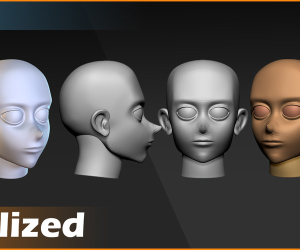 ArtStation - Base Mesh Head IMM Brush | Resources