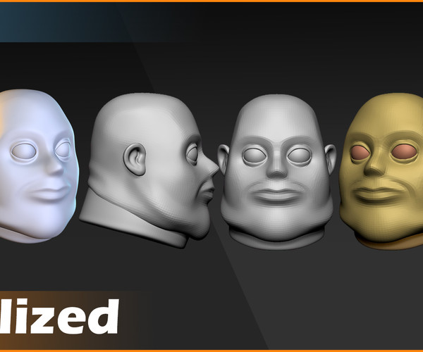 ArtStation - Base Mesh Head IMM Brush | Resources