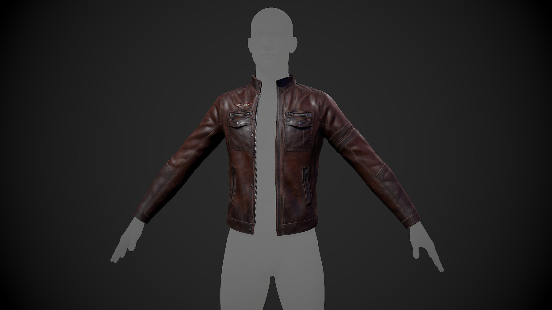 ArtStation - Jacket Leather - Game Asset / Low + High | Game Assets