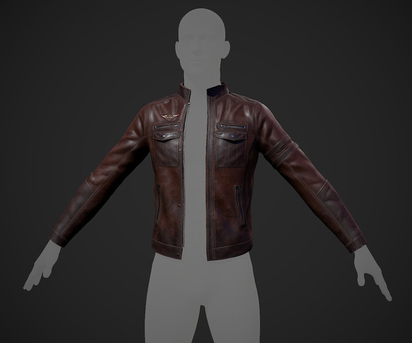 ArtStation - Jacket Leather - Game Asset / Low + High | Game Assets