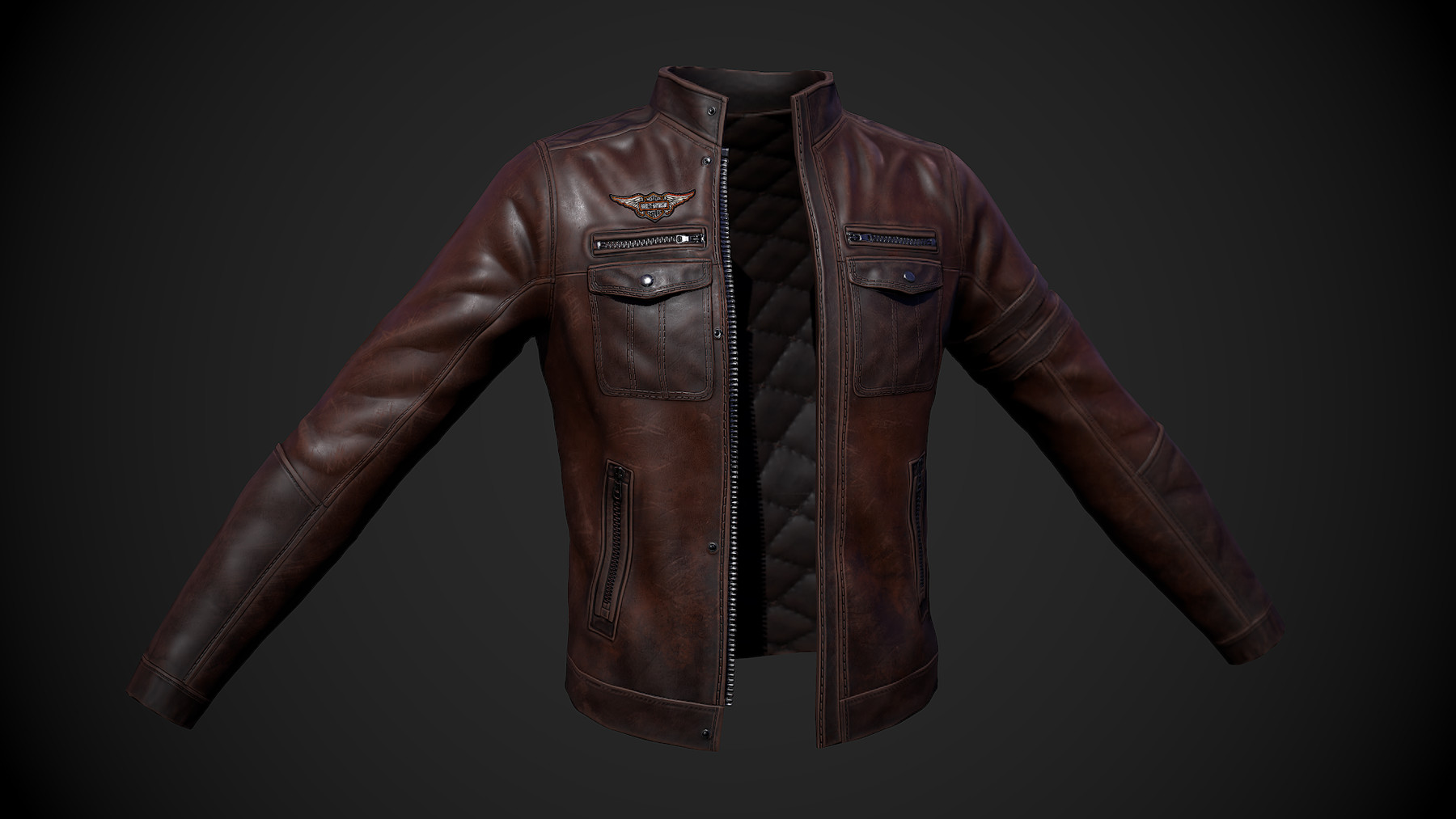 ArtStation - Jacket Leather - Game Asset / Low + High | Game Assets