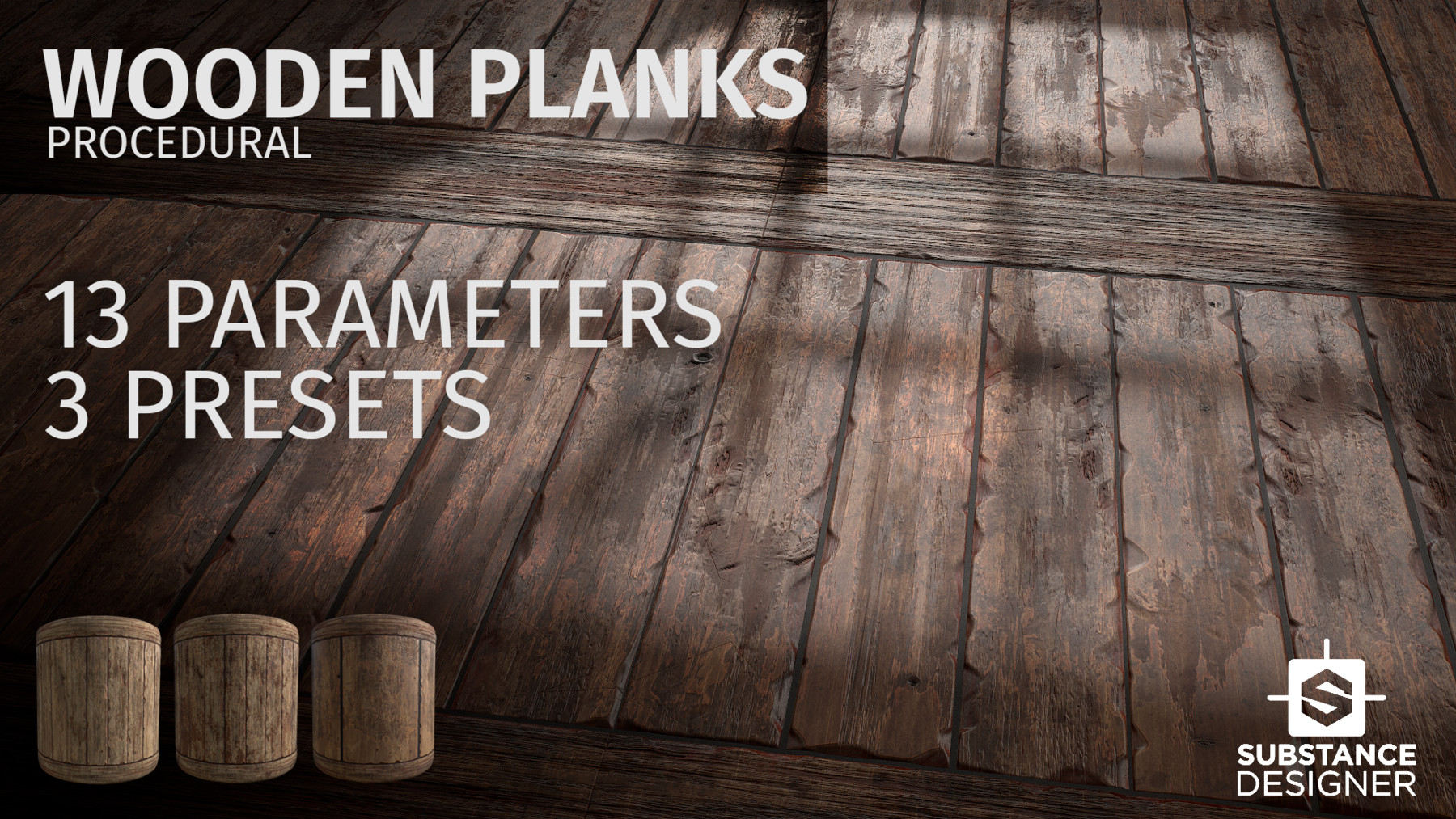 ArtStation - wooden planks procedural | Game Assets
