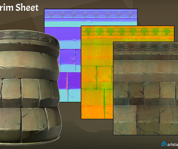 ArtStation - Stylized Trim Sheet | Game Assets