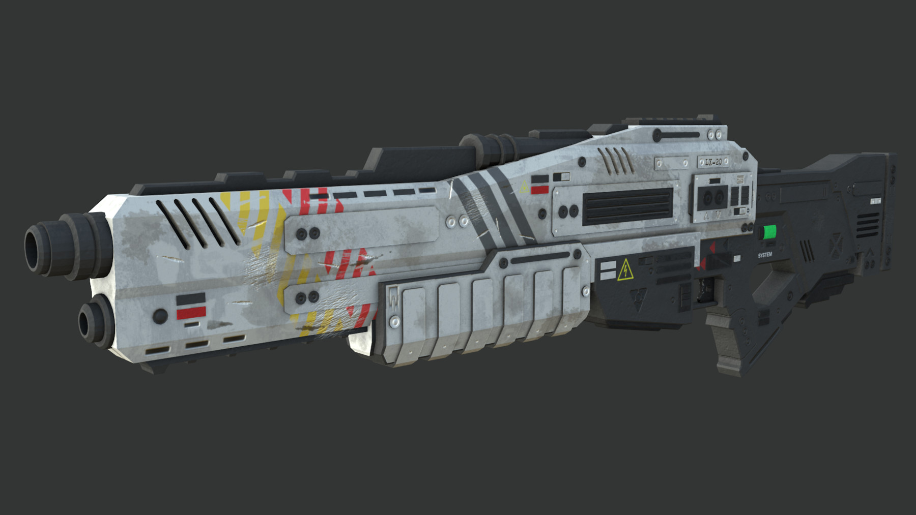 ArtStation - Low-Poly Sci-Fi Shotgun 3D Model | Game Assets