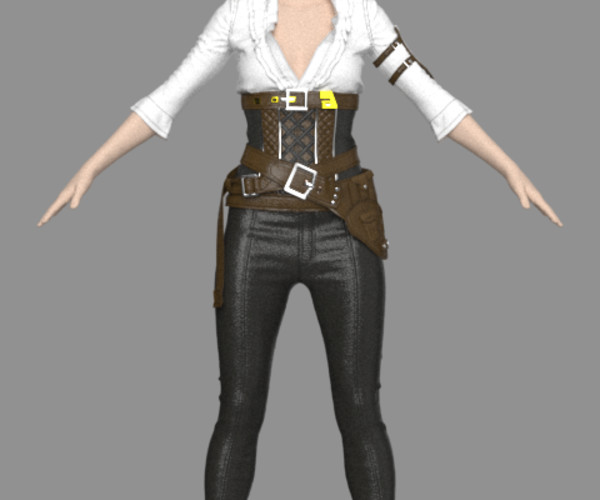 ArtStation - Female War Outfit - 50 Marvelous Designer and Clo3D | Game ...