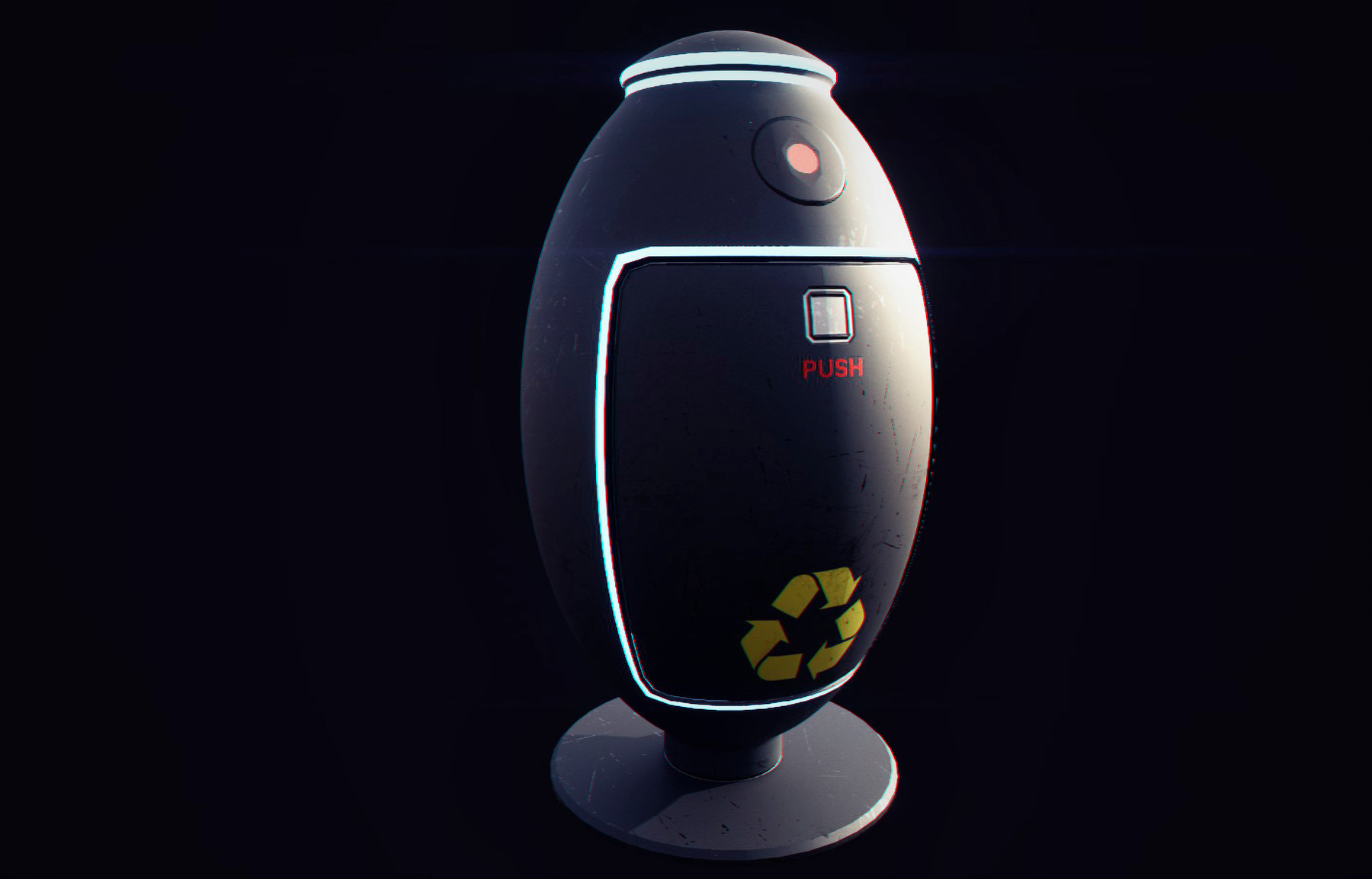 ArtStation - SciFi Trash Can - Real Time/3D Asset/4k Textures/Files(MB ...