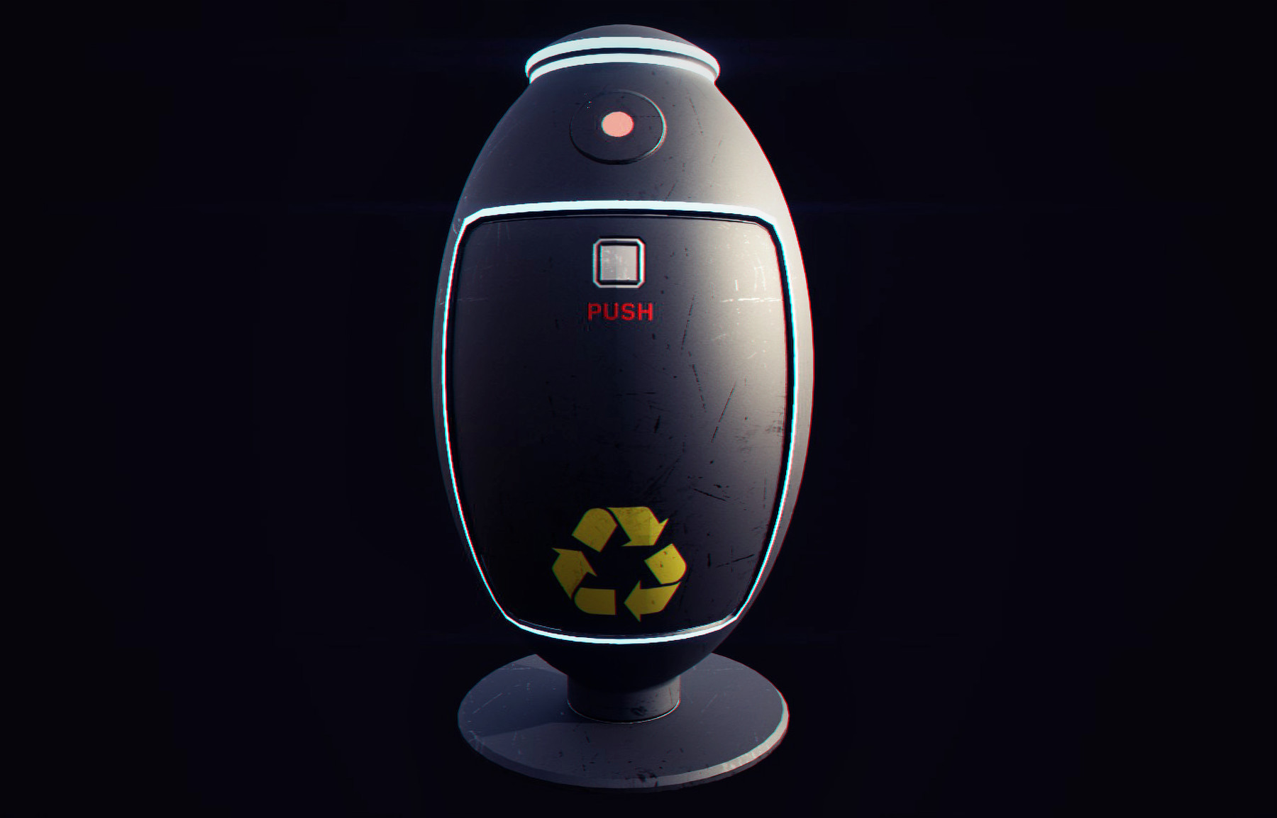 ArtStation - SciFi Trash Can - Real Time/3D Asset/4k Textures/Files(MB ...