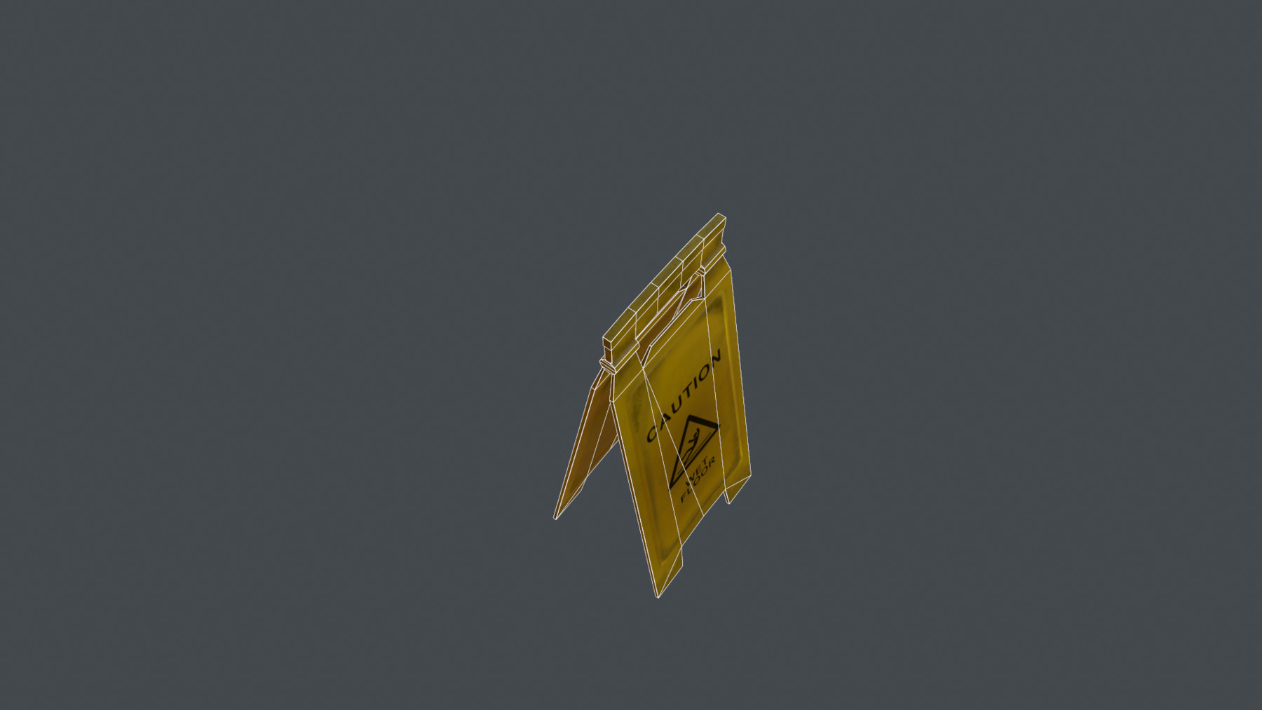 ArtStation - Caution Wet Floor Sign - 4K Textures - Lowpoly PBR | Game ...
