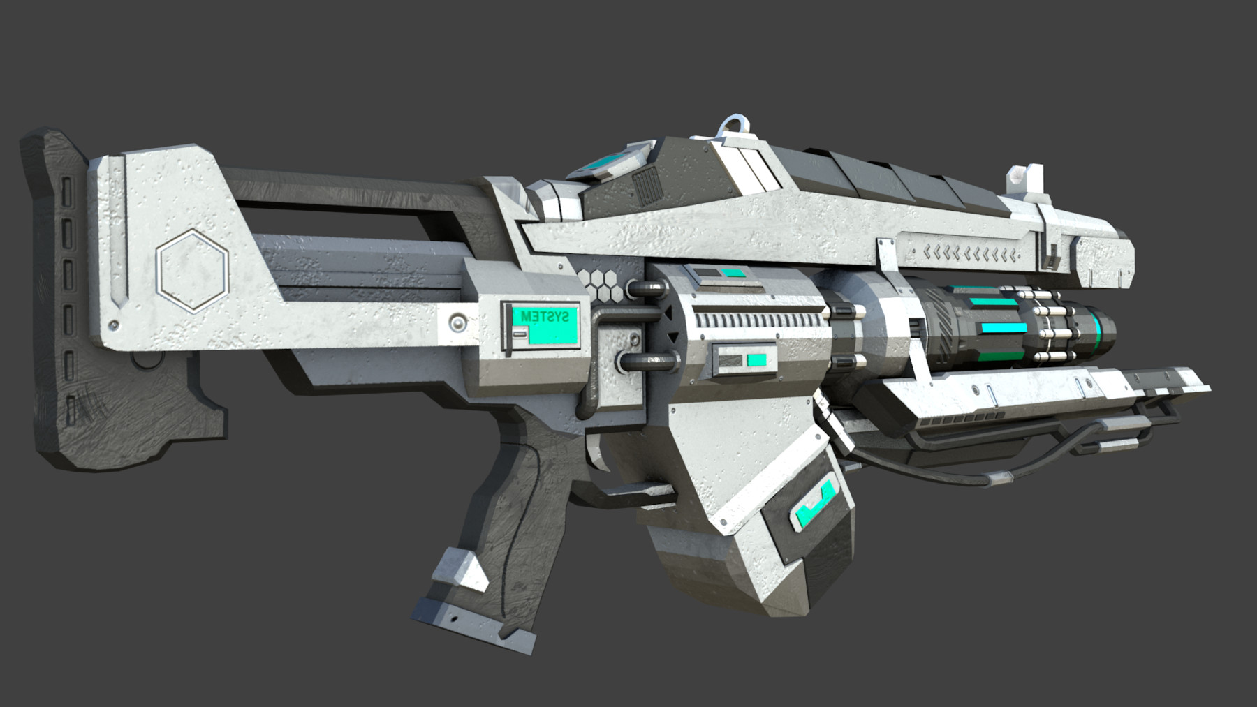 ArtStation - Sci-Fi Link Gun Low-poly 3D Model | Game Assets