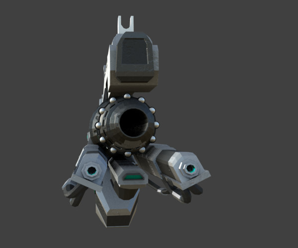 ArtStation - Sci-Fi Link Gun Low-poly 3D Model | Game Assets