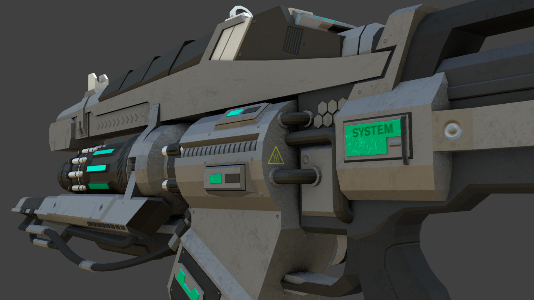 ArtStation - Sci-Fi Link Gun Low-poly 3D Model | Game Assets