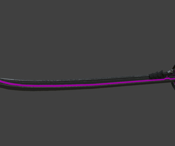 ArtStation - Corrupt Futuristic Samurai Sword Low-poly 3D Model | Game ...