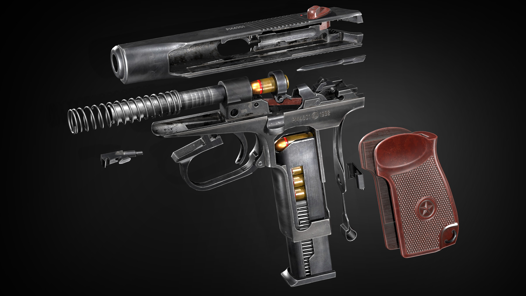 ArtStation - Makarov pistol PM | Game Assets